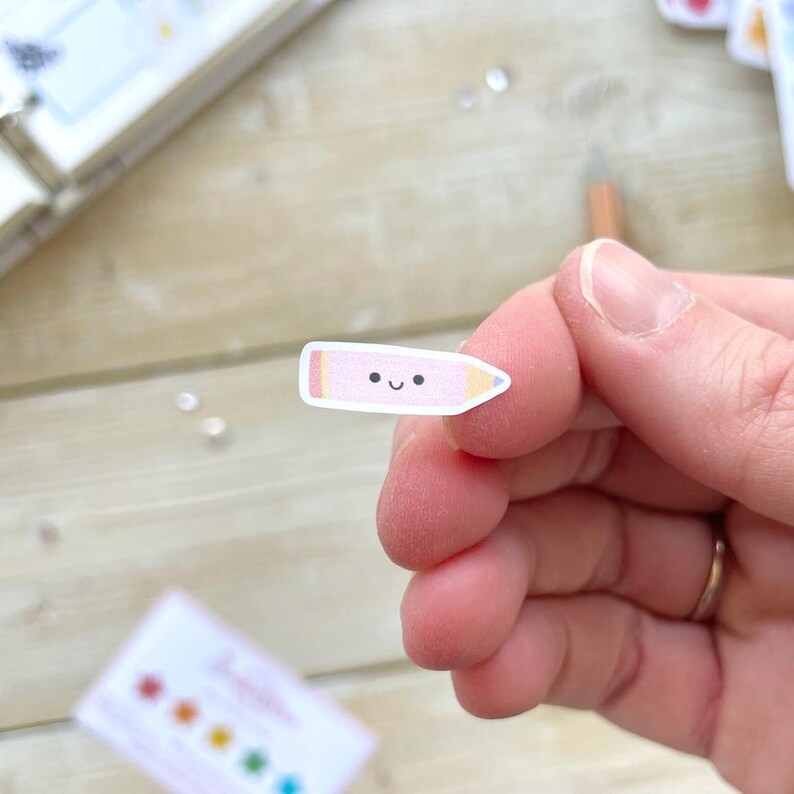 Pencil Stickers - Cute Pencil Planner Stickers, Teacher Stickers, Back ...