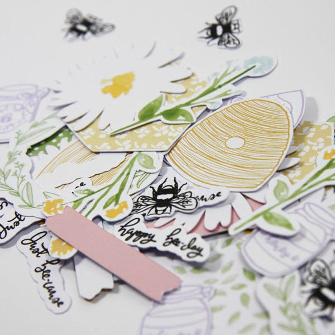 Bee Garden Die-cut Ephemera – Craft Card Making Paper Toppers (bees ...