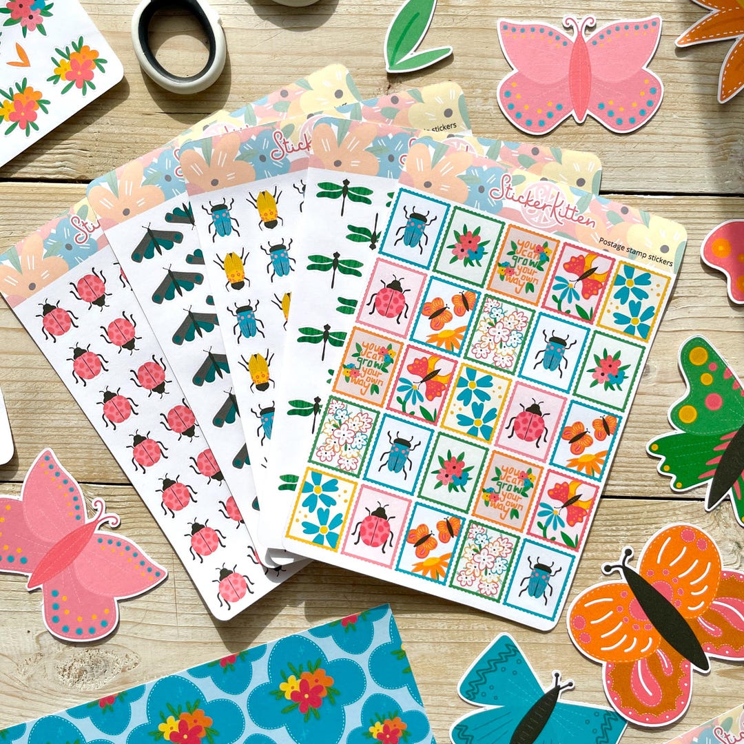 Bugs Stickers Bundle – Colourful Planner Stickers, Journal Stickers ...