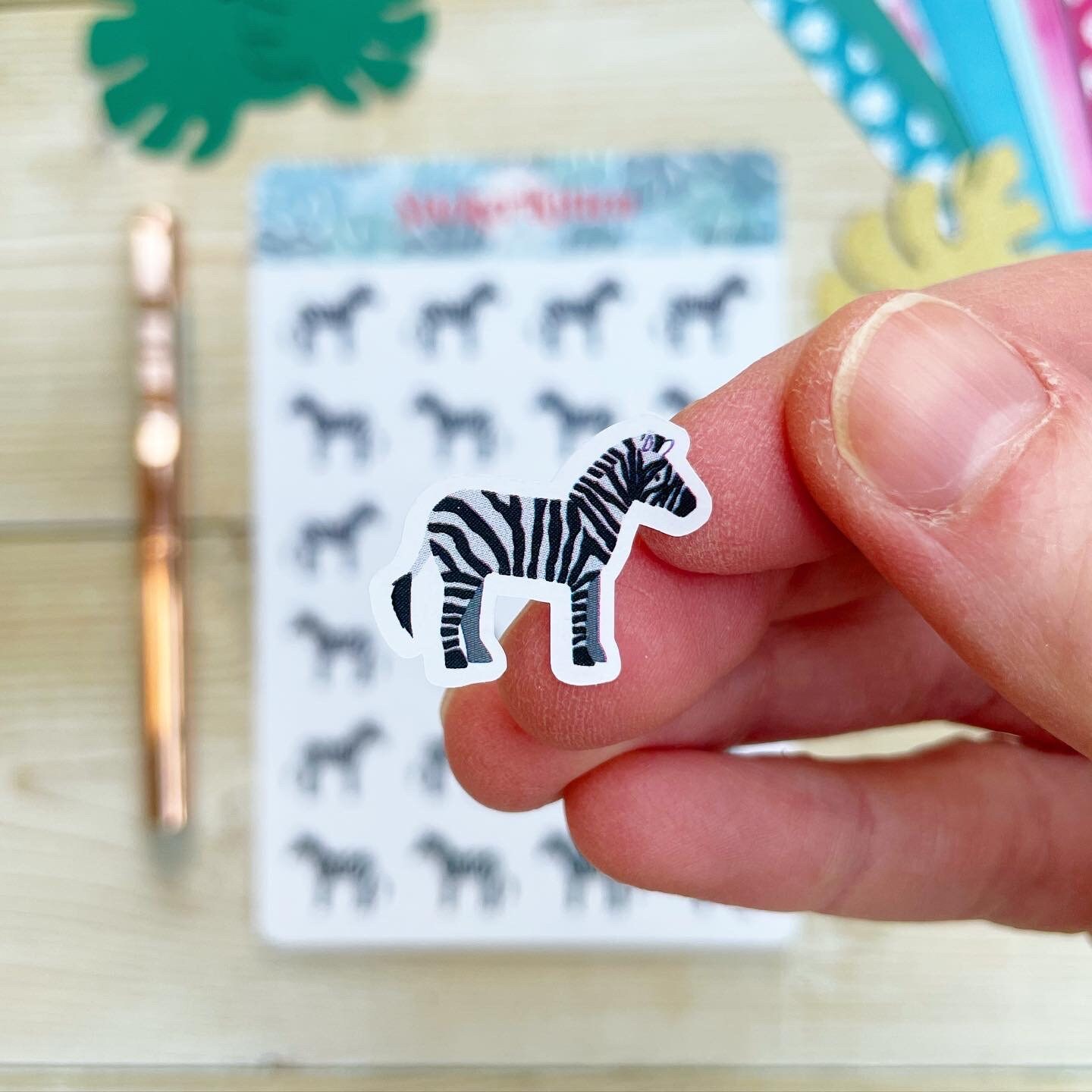 Zebra Stickers - Cute Animal Planner Stickers by Stickerkitten UK - Etsy