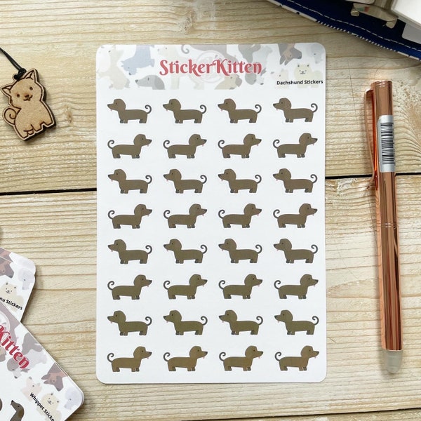 Teckel sticker - Etsy Nederland