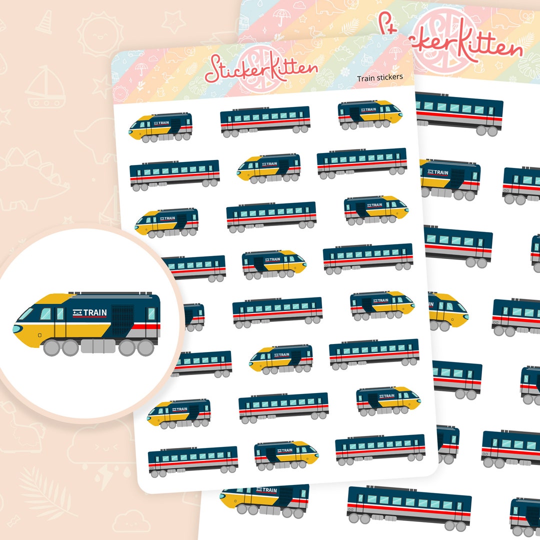 Train Stickers - Cute Passenger Train Railway Planner Stickers by ...