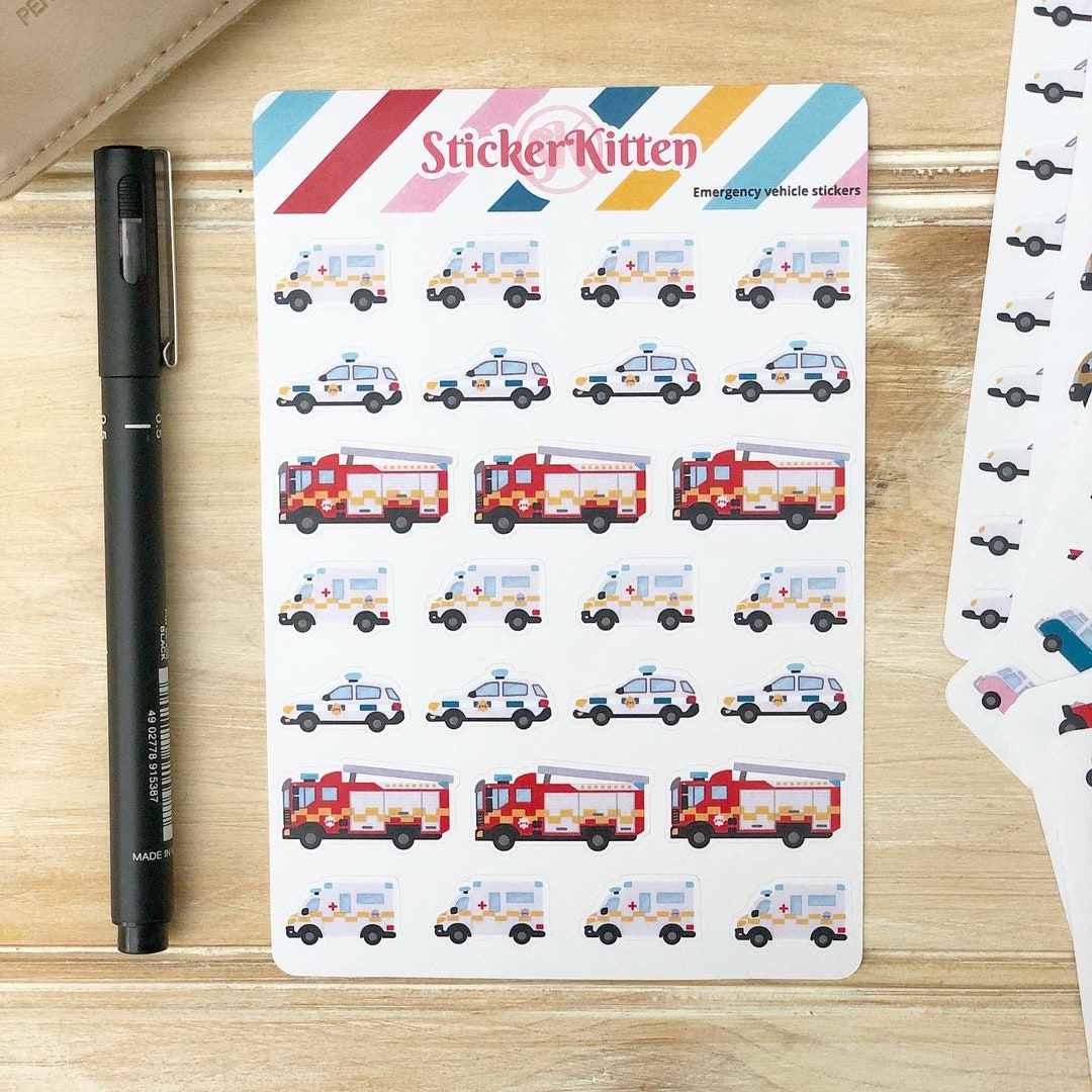 Police, Fire Engine and Ambulance Stickers - Emergency Vehicle Planner ...