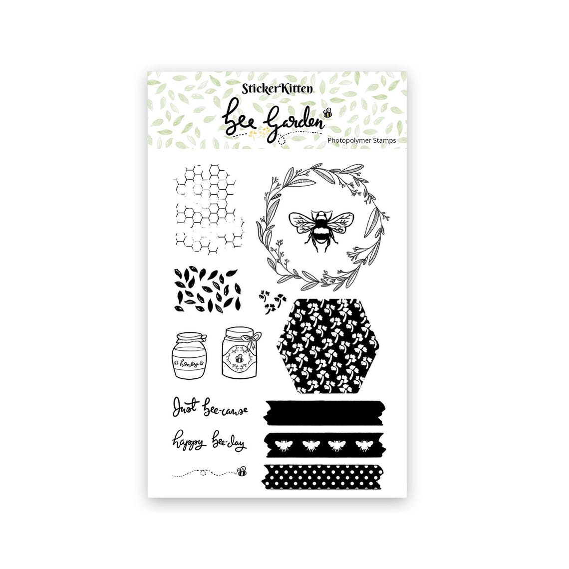 Bee Garden Stamps Photopolymer Clear Stamp Set Bee Stamp - Etsy