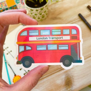 London Bus Sticker - Holographic Vinyl Vehicle Sticker for Laptop ...