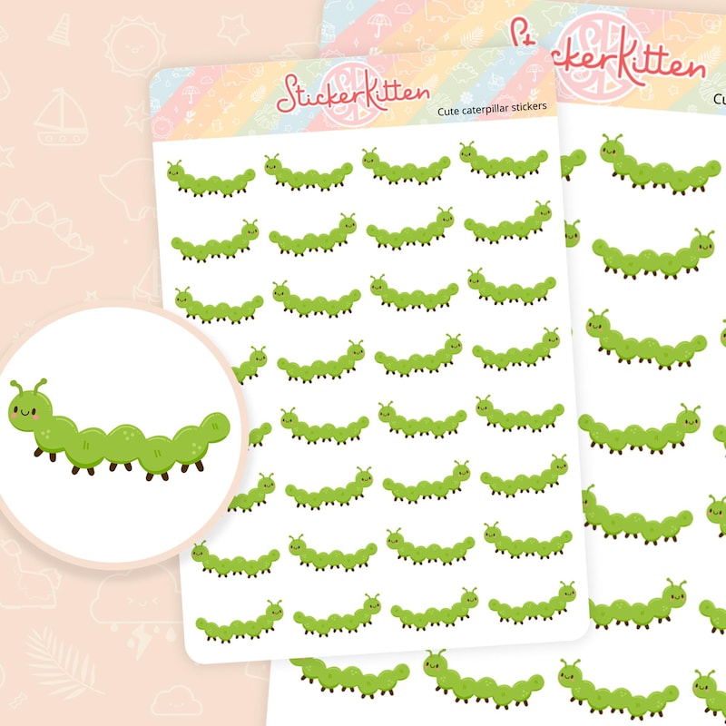 Bug Stickers Kawaii - Etsy UK