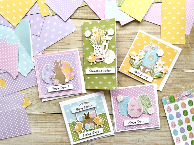Easter Card Making Kit – Spring Craft Kit With 6x6 Paper Pack and Card ...