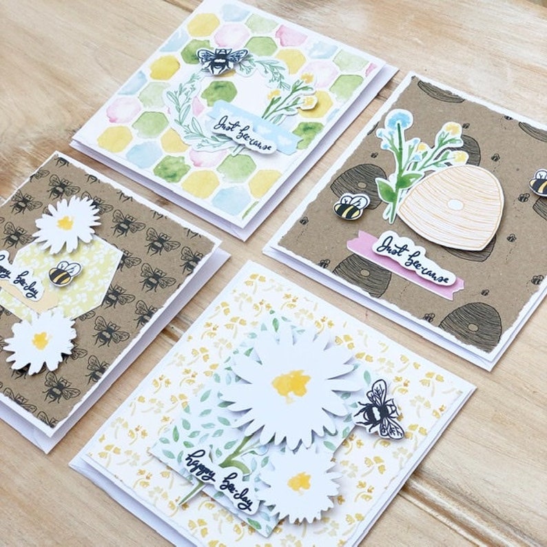 Bee Garden Cardmaking Kit Make Your Own Note Cards Craft Kit - Etsy