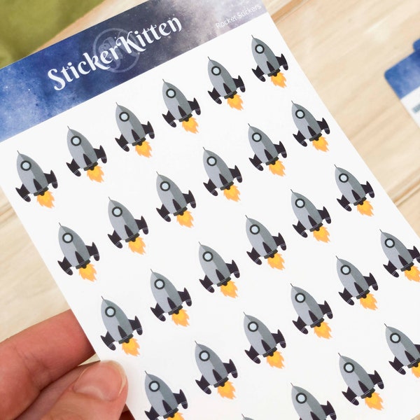 Rocket Stickers - Etsy