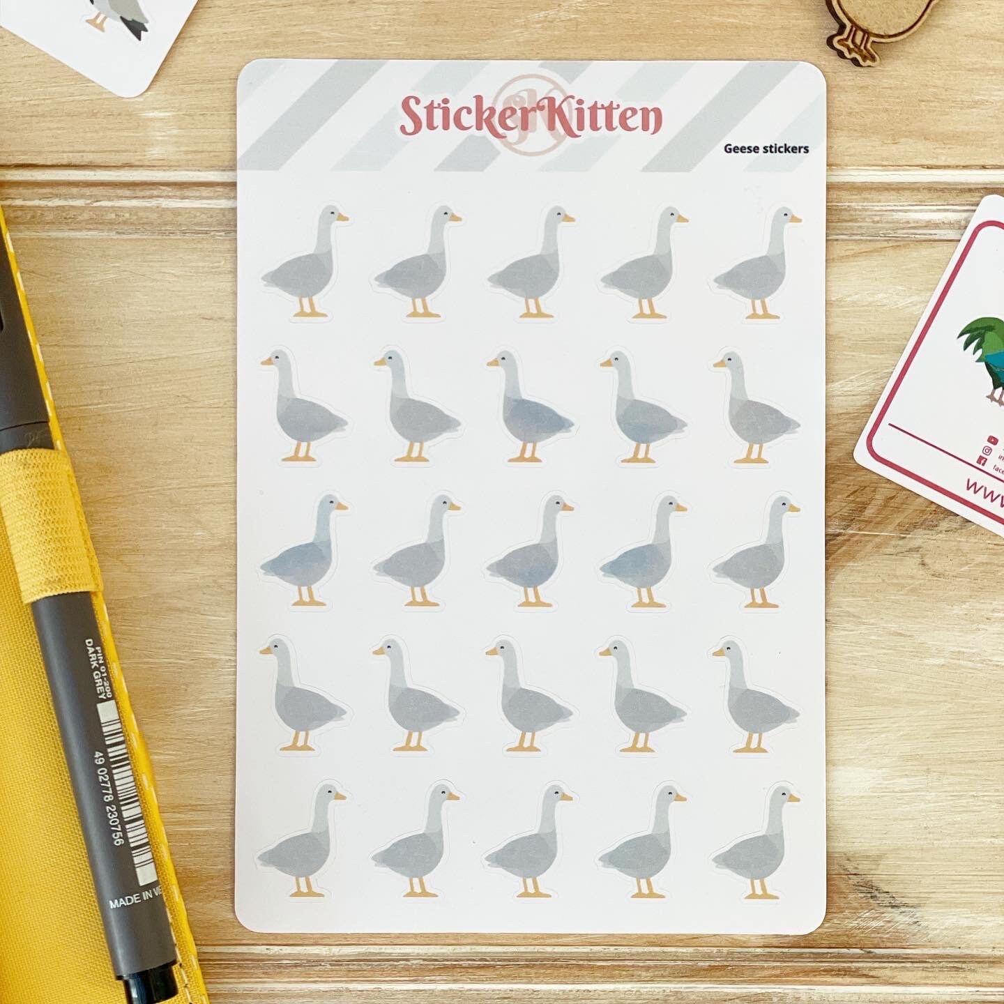 Goose Stickers Cute Farmyard Geese Planner Stickers by | Etsy
