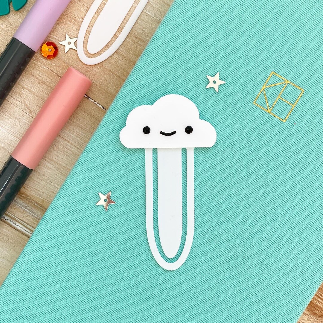 Cute Cloud Planner Clip - 3d-printed Hand-painted Eco PLA Journal Page ...