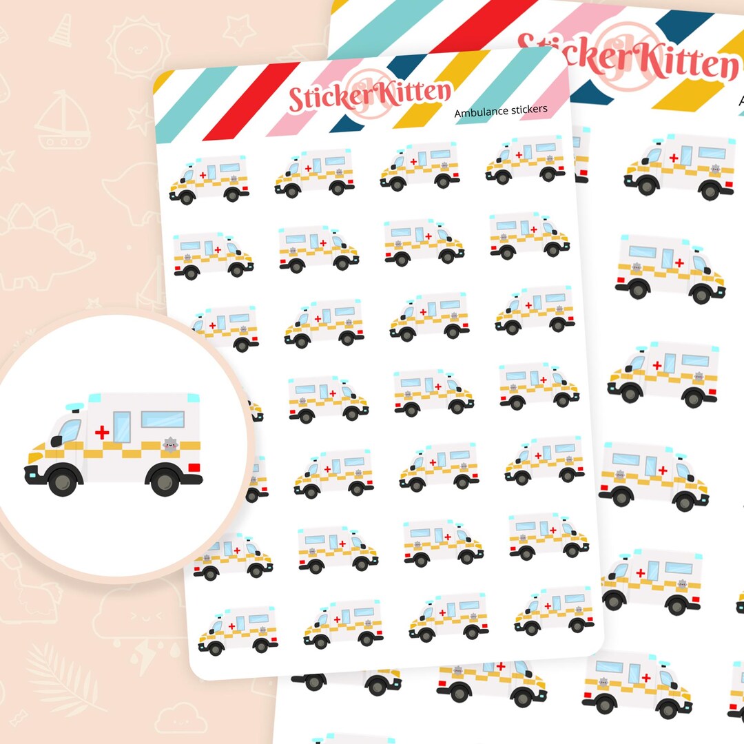 Ambulance Stickers – Emergency Vehicle Planner Stickers by ...