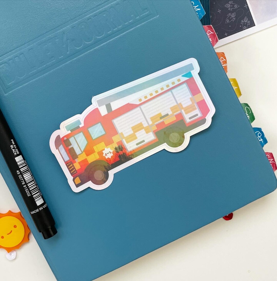Fire Engine Sticker - Holographic Vinyl Vehicle Sticker for Laptop ...