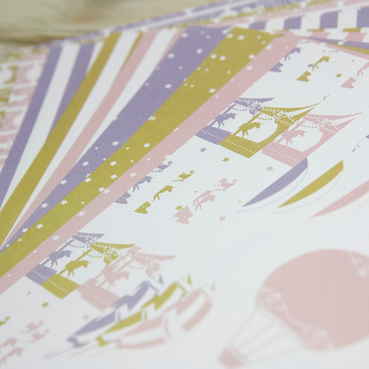 Unicorn Fairground Basics Paper Pack 6x6 Patterned Papers - Etsy