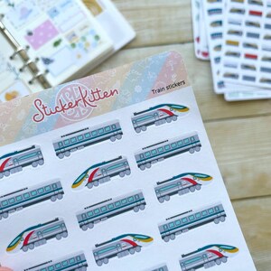 High Speed Train Stickers - Cute Railway Planner Stickers by ...