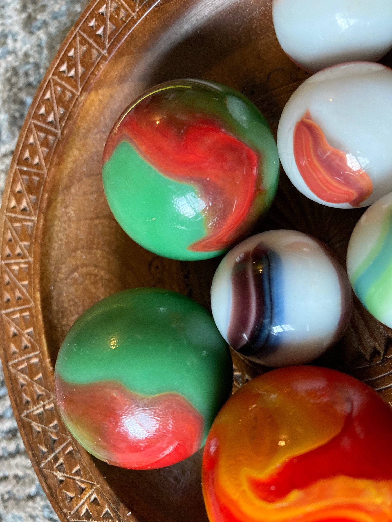 Vintage Transitional Marbles/collectible Marbles Old Boulders Lot of 10 ...
