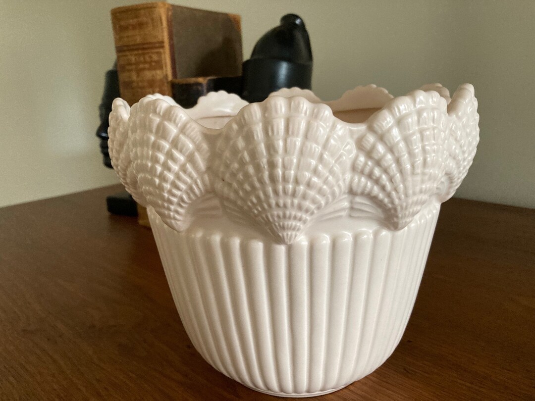 Vintage 1982 Fitz and Floyd Shell/beach House 8" Planter/garden/porch ...