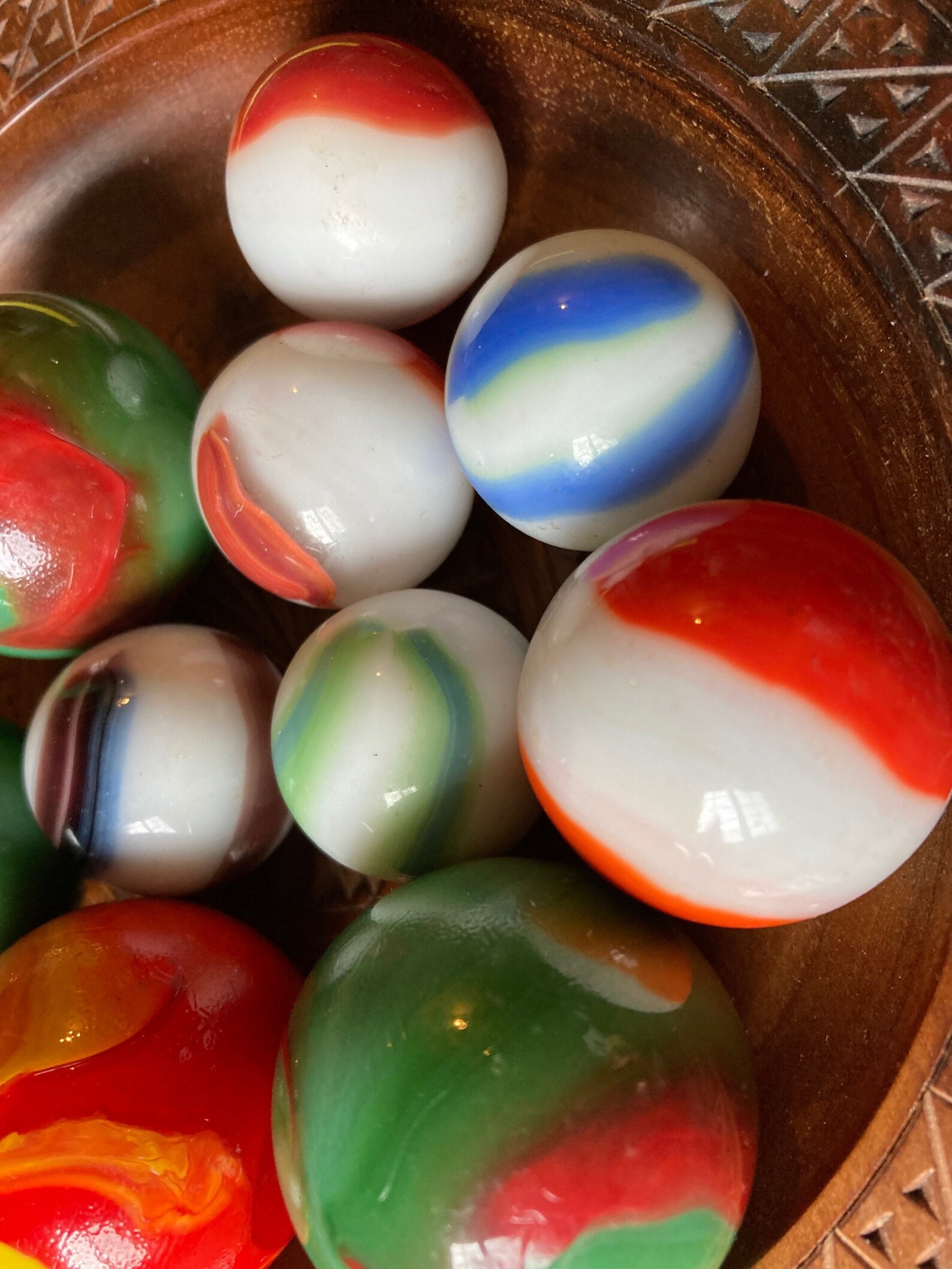 Vintage Transitional Marbles/collectible Marbles Old Boulders Lot of 10 ...