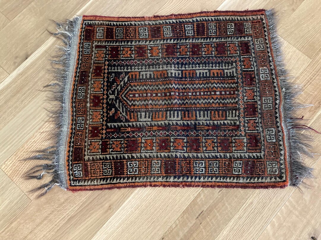 Vintage Hand Woven Persian Prayer Rug/wool Mat/rug/textile Art - Etsy