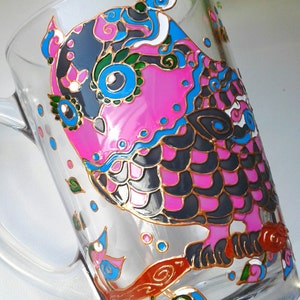 Owl Coffee Mug Personalized Gift Hand Painted Pink Owl Forest Bird Gift ...