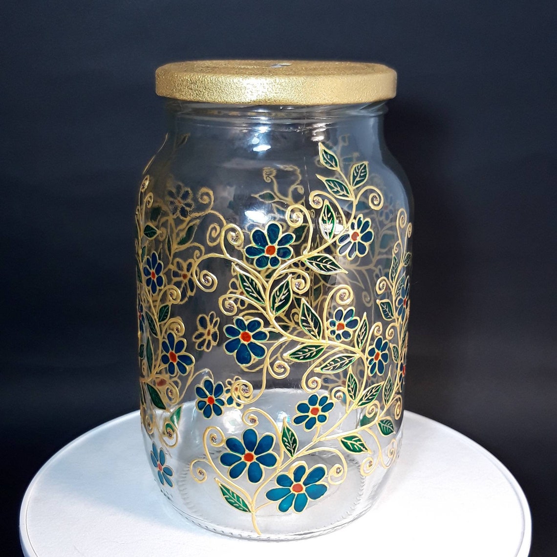 Personalized Big Coin Bank Hand Painted Flower Bank Gift - Etsy