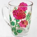 Pink Roses Flowers Glass Coffee Mug Funny Cup Hand Painted - Etsy