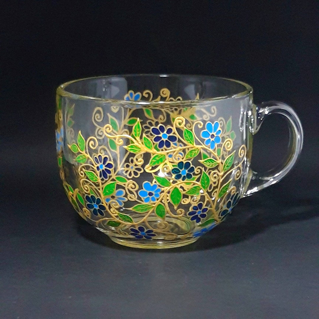 Coffee Mug With Flowers for a Real Lady, Personalized Stained Glass ...