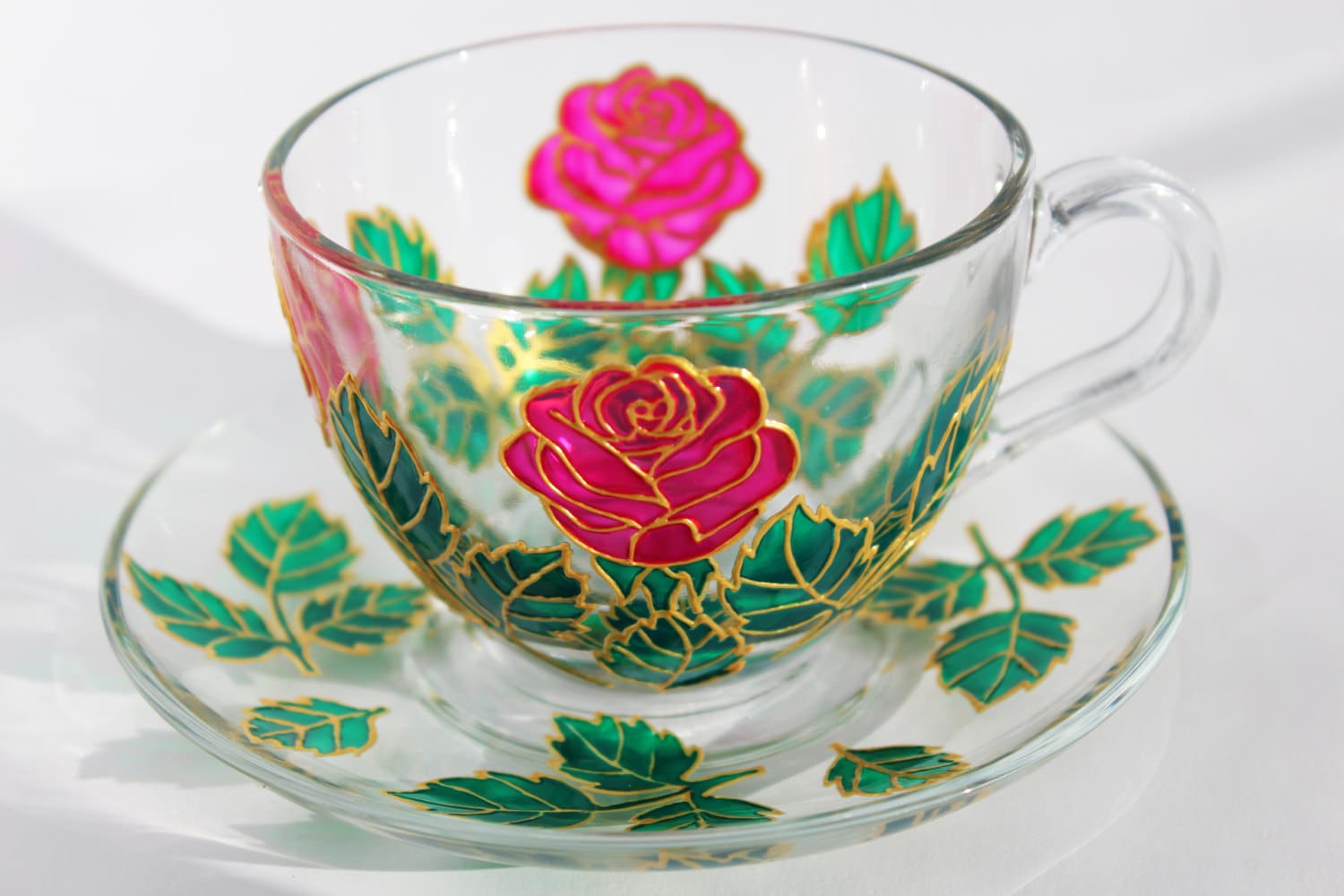 Pink Roses Tea Cup and Saucer Set Wedding Tea Cup Set Tea | Etsy