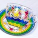 Rainbow Tea Cup and Saucer Set Hand Painted Gifts - Etsy