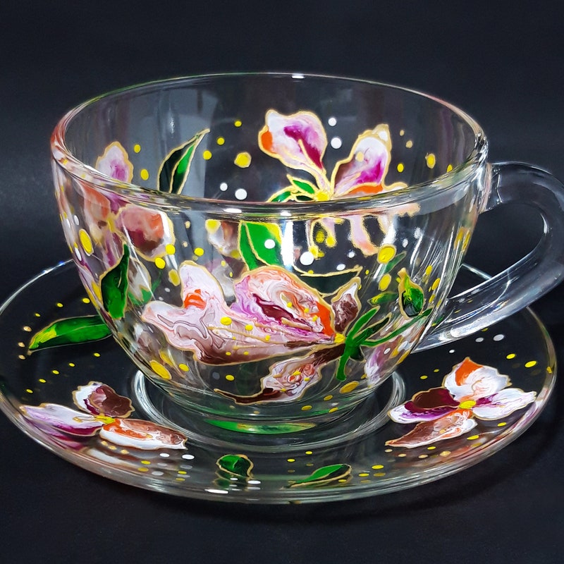 Hand Painted Tea Cup - Etsy