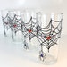 Spider Web Hand Painted Water Glasses Drinking Glass Set Of4 Halloween ...