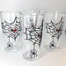 Spider Web Hand Painted Water Glasses Drinking Glass Set Of4 Halloween ...