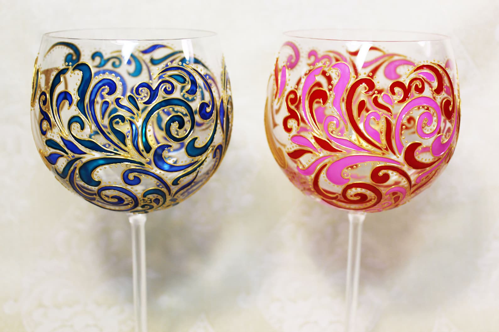 Funny Wine Wedding Glasses Personalized Engagement Blue and - Etsy