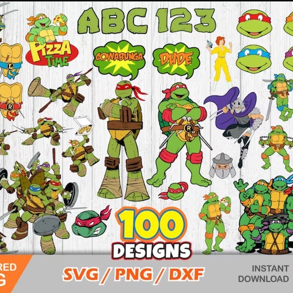 Ninja Turtle Clipart - Etsy
