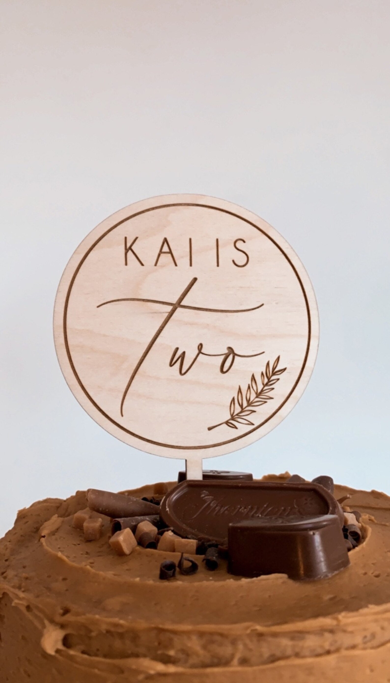 Two Cake Topper, 2nd Birthday Cake Topper, Wooden Cake Topper, Number ...