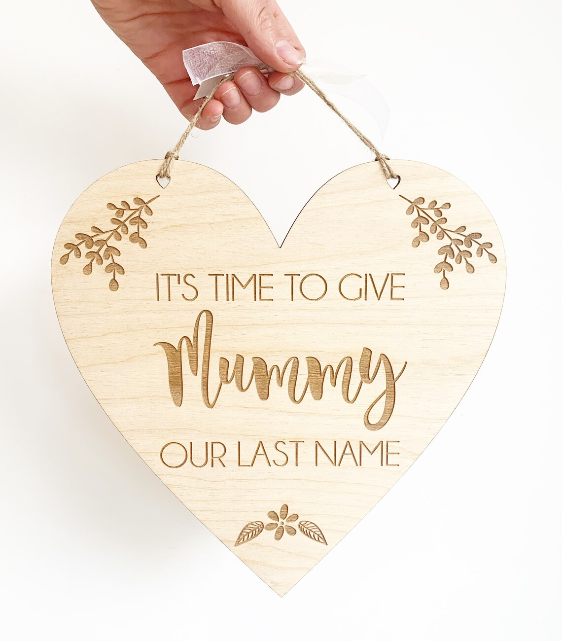 It’s Time to Give Mummy Our Last Name |wedding Sign | Flower Girl Sign ...