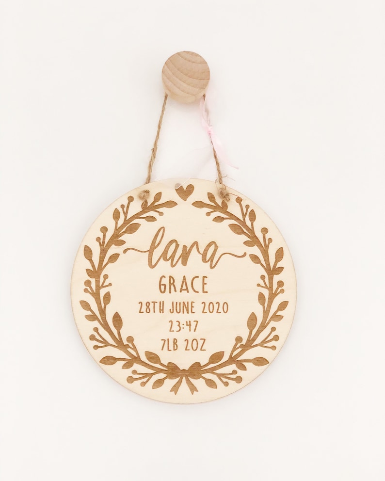 Personalised Birth Announcement Plaque New Baby Gift Baby | Etsy