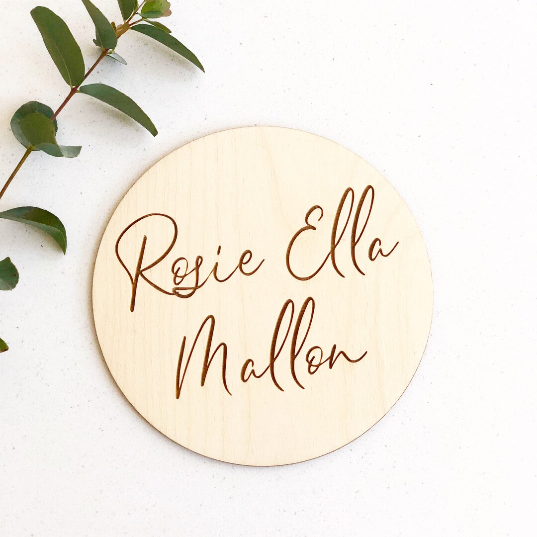 New Born Announcement Sign, Baby Name Sign, Name Sign, Wooden Name Sign ...