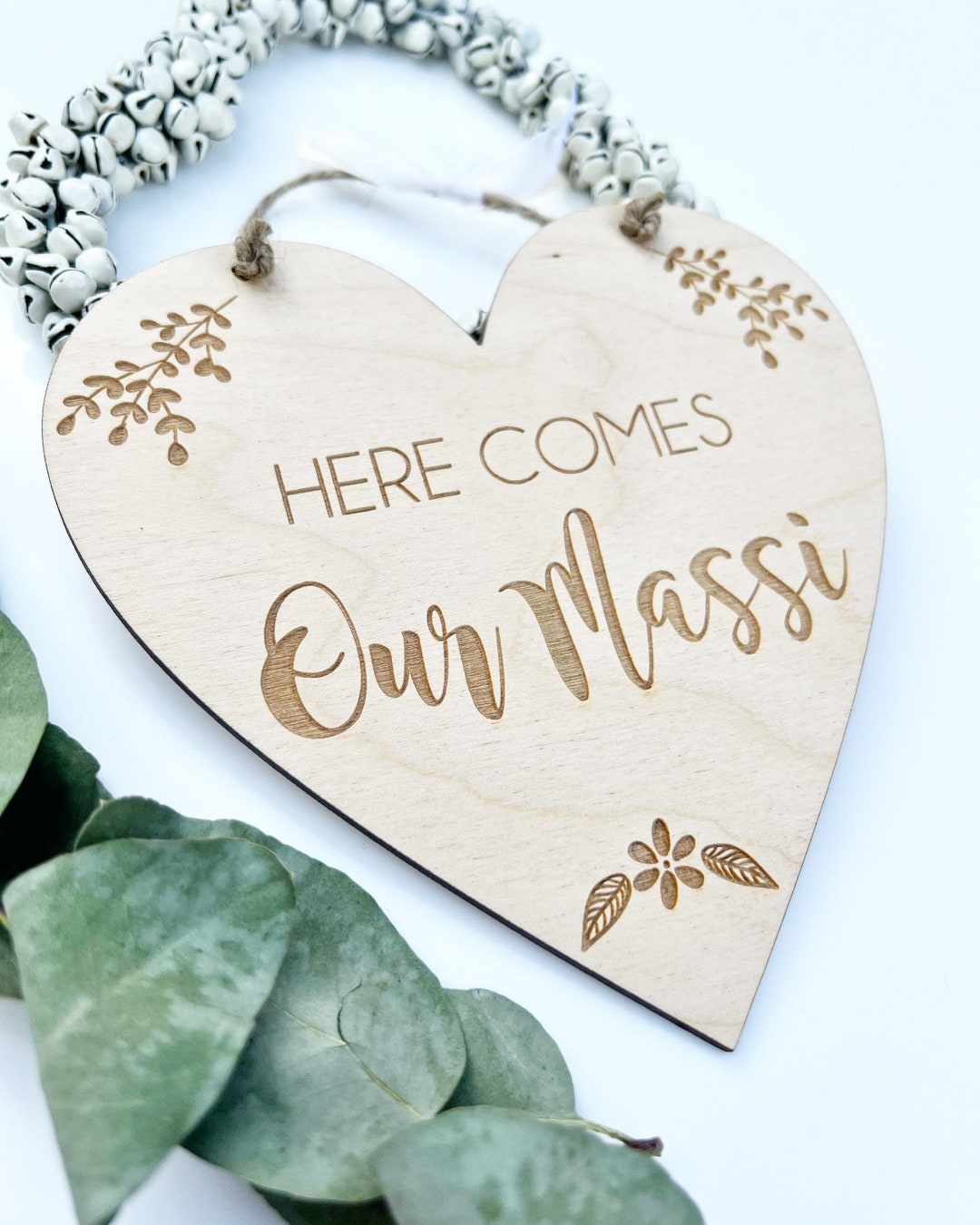 Here Comes Massi, Wedding Sign, Flower Girl Sign, Here Comes the Bride ...