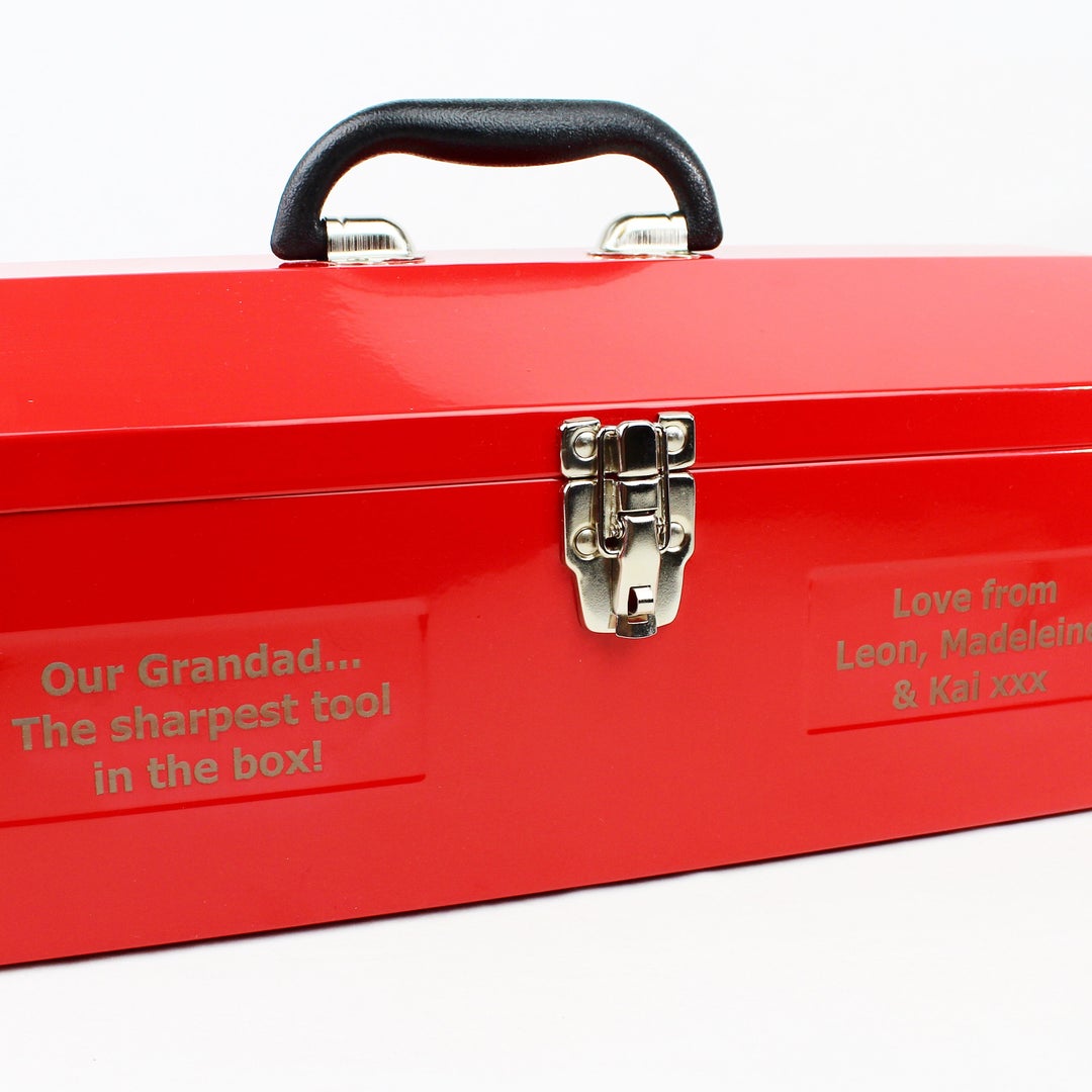 Personalised Metal Toolbox, Christmas Gift for Dad, Personalized Tool ...