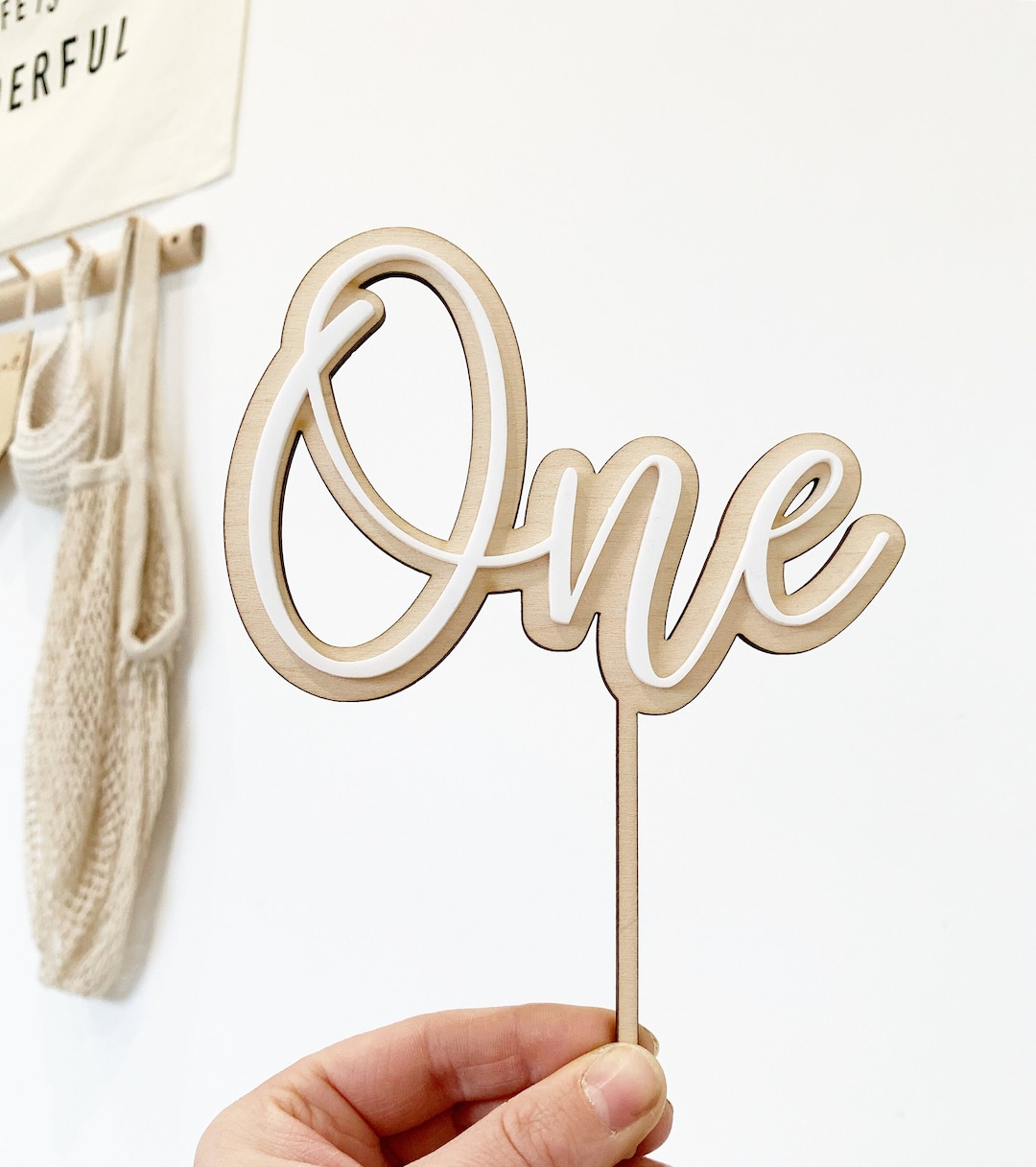 One Cake Topper, First Birthday Cake Topper, 1st Birthday Cake Topper ...