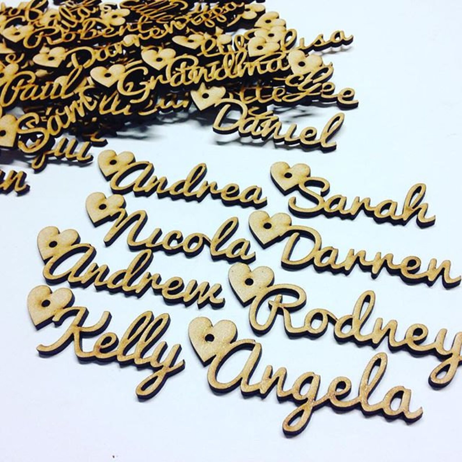 Wood Wedding Place Settings Wedding Name Tags Rustic - Etsy UK