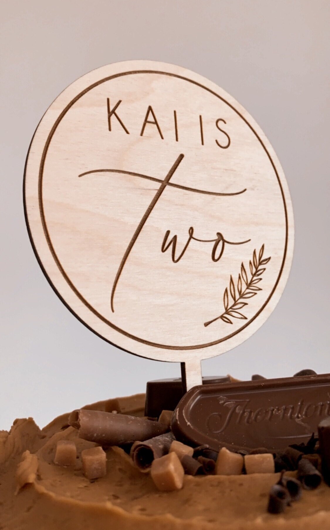 Two Cake Topper, 2nd Birthday Cake Topper, Wooden Cake Topper, Number ...