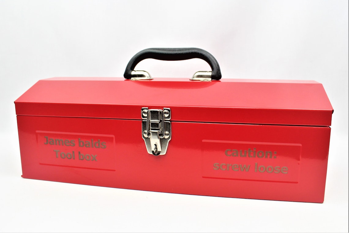 Personalised Toolbox, Red Tool Box, Toolbox, Gift Ideas for Him, Handy ...