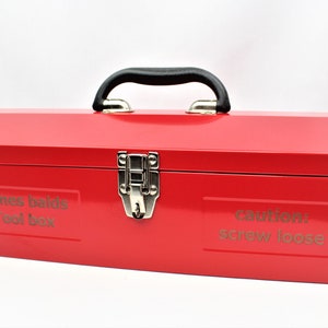 Personalised Toolbox, Red Tool Box, Toolbox, Gift Ideas for Him, Handy ...