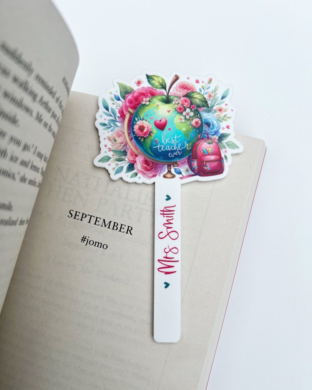 Teacher Gift, End of Term Gift, Personalised Teacher Bookmark, Thank ...