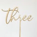 Three Cake Topper, 3rd Birthday Cake Topper, Wood Cake Topper, Number ...