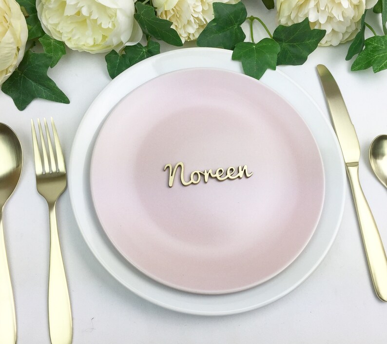 Wood Wedding Place Settings Wedding Name Tags Rustic - Etsy UK