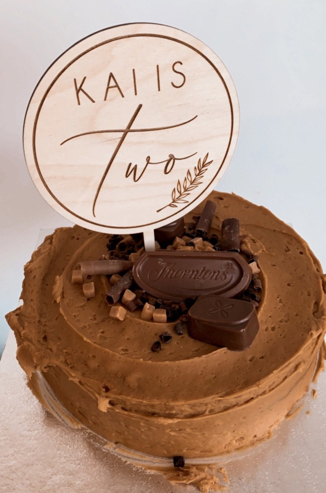 Two Cake Topper, 2nd Birthday Cake Topper, Wooden Cake Topper, Number ...