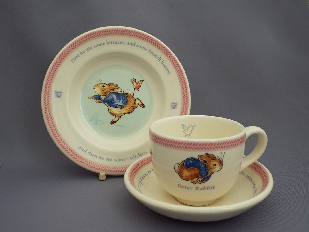 Wedgwood Child's Trio Peter Rabbit - Etsy